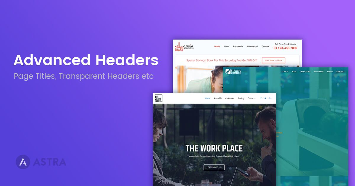 Advanced Headers - Create Beautiful Page Titles, Transparent Headers ...