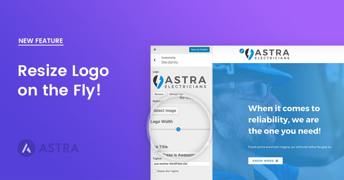 Resizing Your Website Logo Made Easier with Astra!