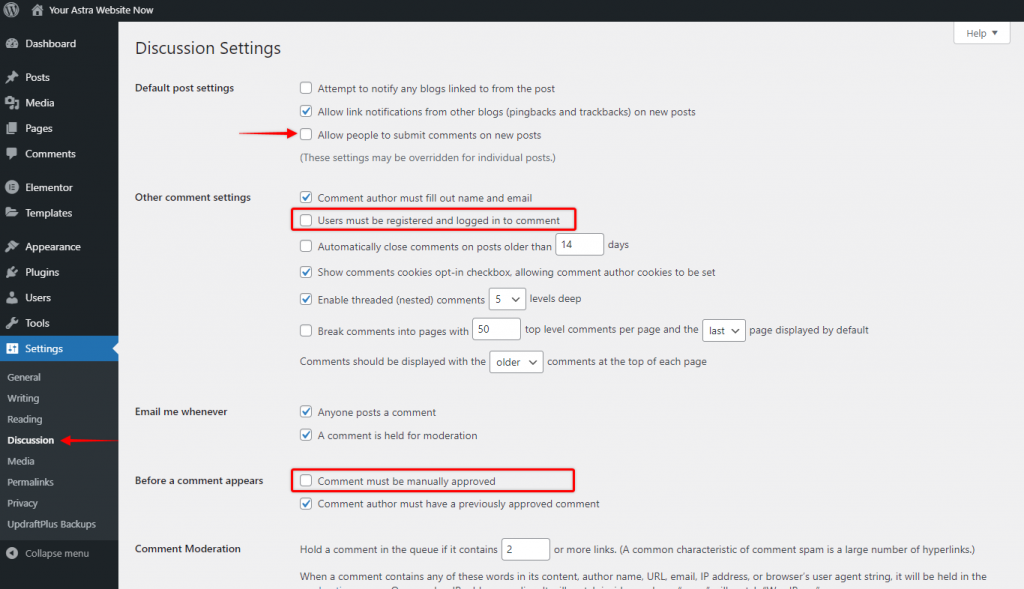 How To Disable Comments On WordPress Website 