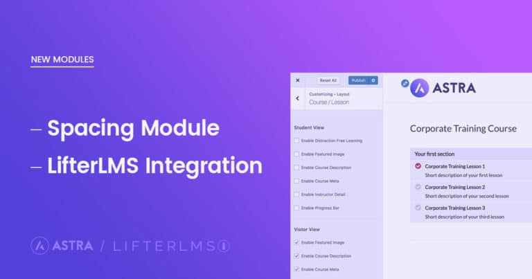 Introducing Spacing Module & LifterLMS Integration in Astra
