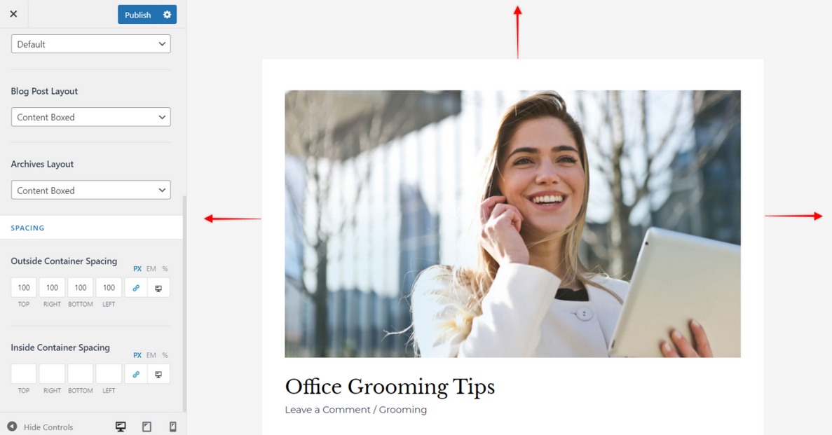 How to Manage Spacing Within a Container Using Astra?