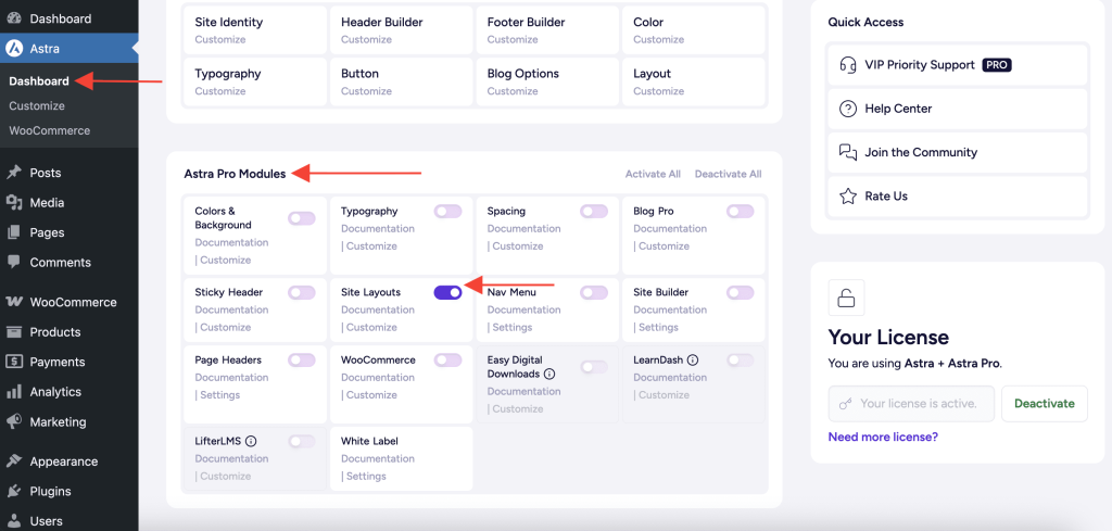 How To Set A Full Width Site Layout With Astra