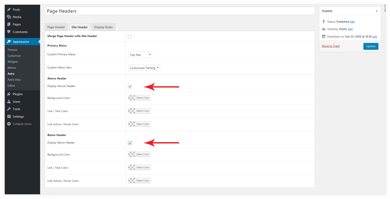 How to Design Attractive Page Headers with Astra?