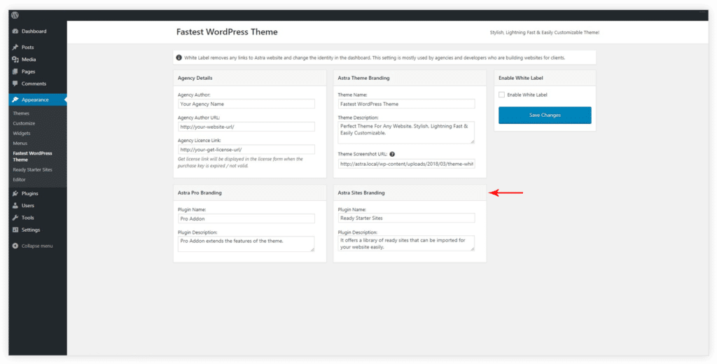 How to White Label Astra?