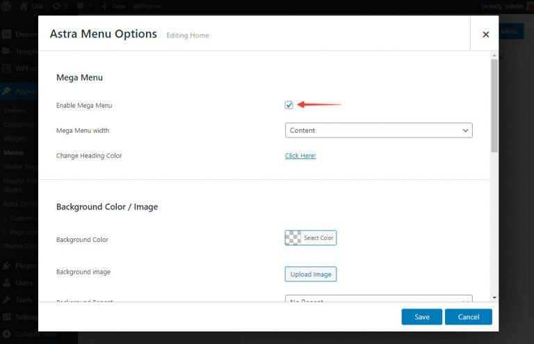 How to Create a Mega Menu Using the Nav Menu Module of Astra?