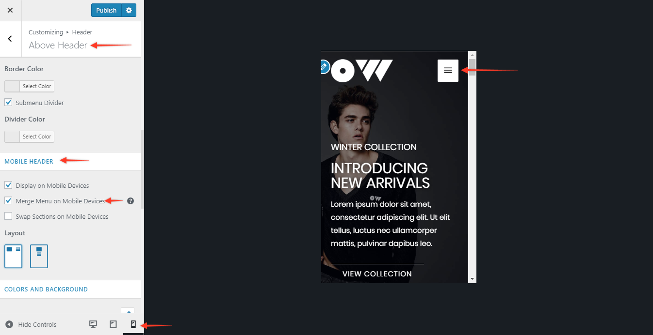 How to Merge Above/Below Header Menu with a Primary Menu in Responsive ...