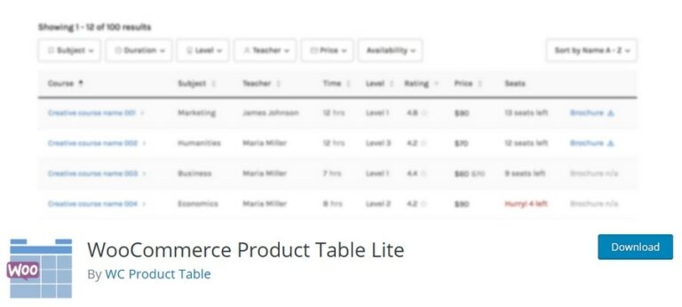 The 8 best plugins to manage WooCommerce product tables