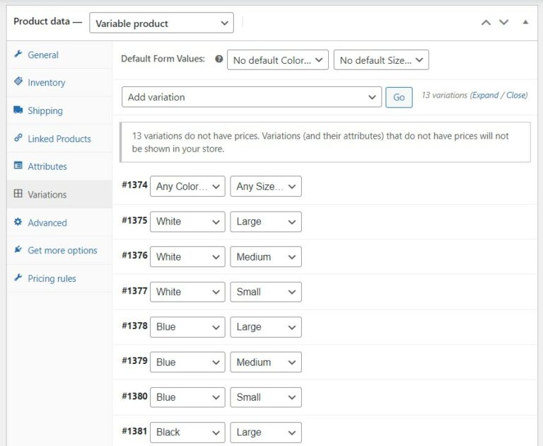 WooCommerce Product Variations: Guide to Variable Products