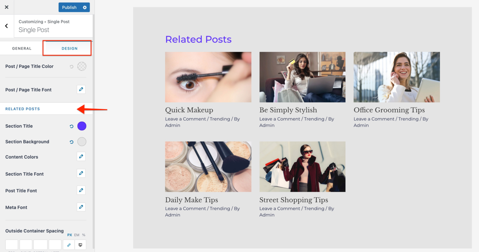 Display Related Posts on Single Blog Post