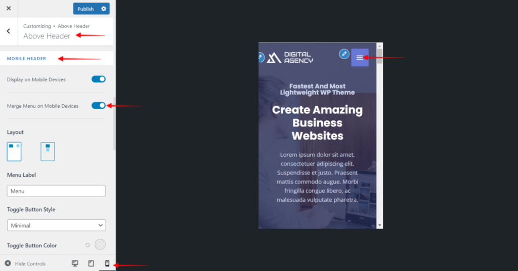 How to Merge Above/Below Header Menu with a Primary Menu in Responsive ...
