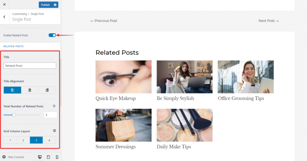 Display Related Posts on Single Blog Post