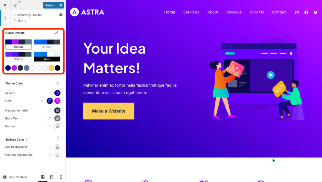 Astra Global Color Palette