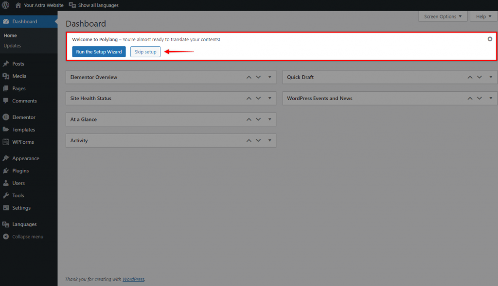 How to Turn Astra Website Multilingual with Polylang?