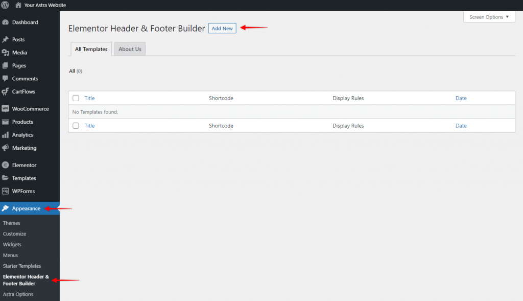 Creating Your Header and Footer With Astra or Elementor?