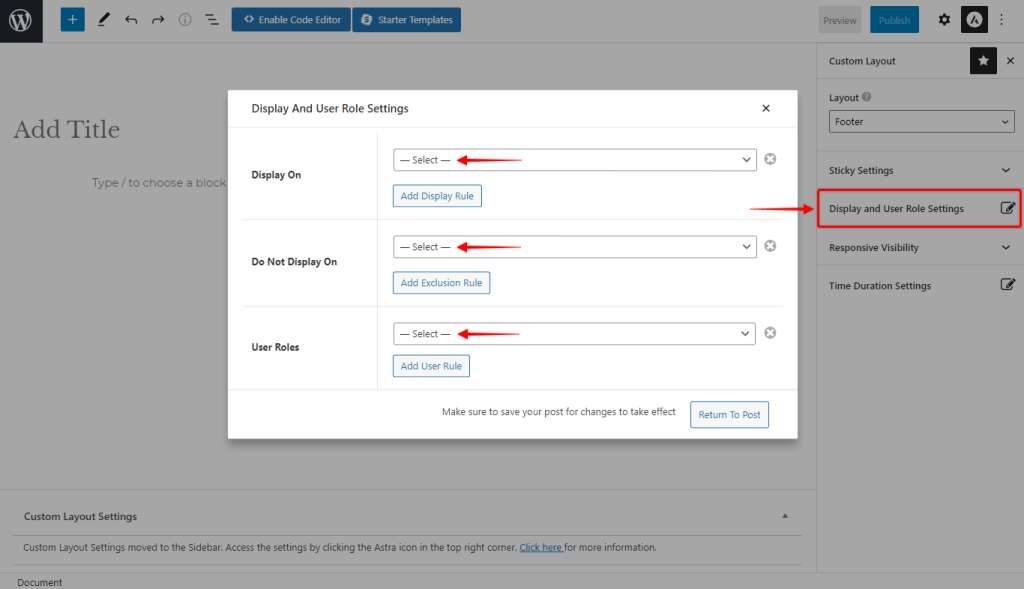 How to Design a Custom Footer with Custom Layout Module of Astra?