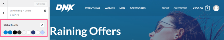 How to use the color palette of the Astra theme