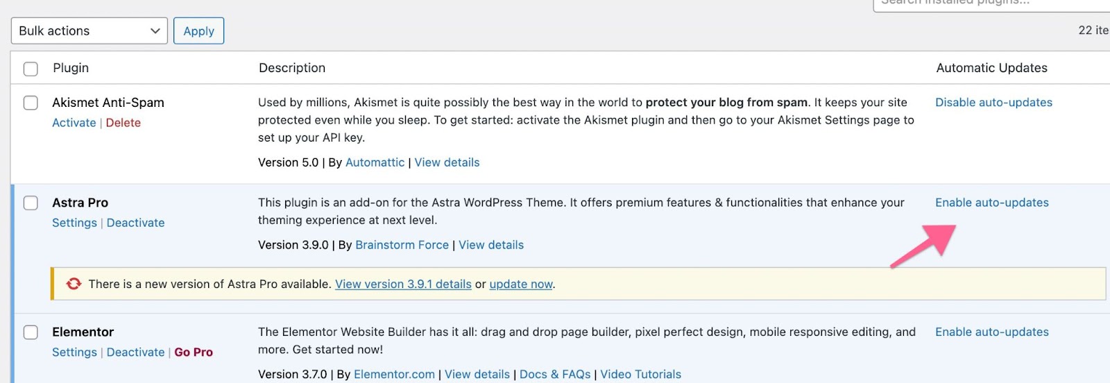 Auto Update Plugin Support