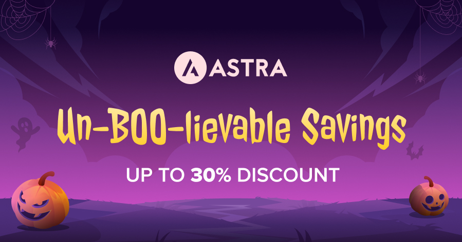 Halloween Sale: Save Up to 30% On Astra Pro Today!