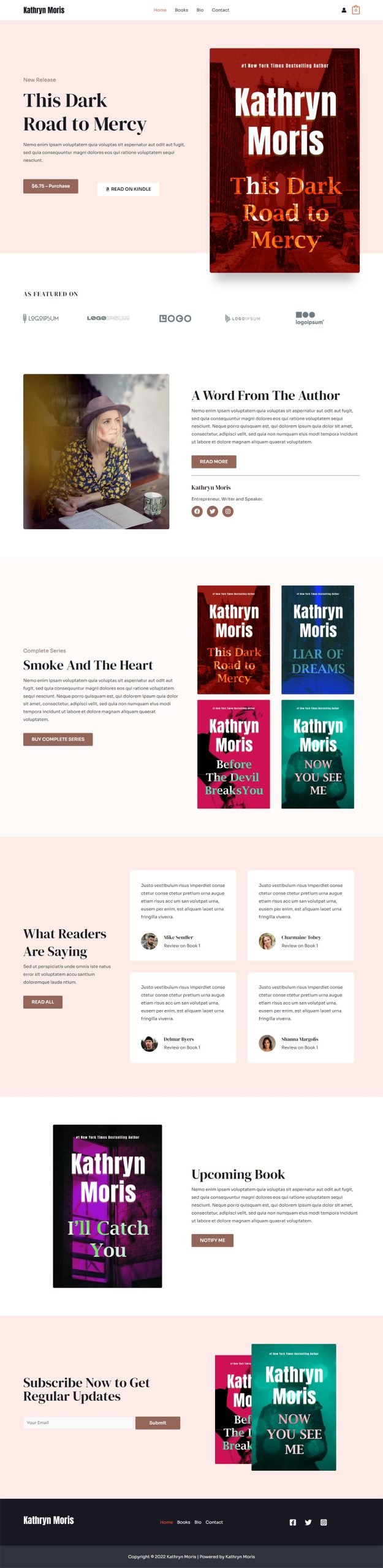 eBook Author – Website template ideal for authors and creatives