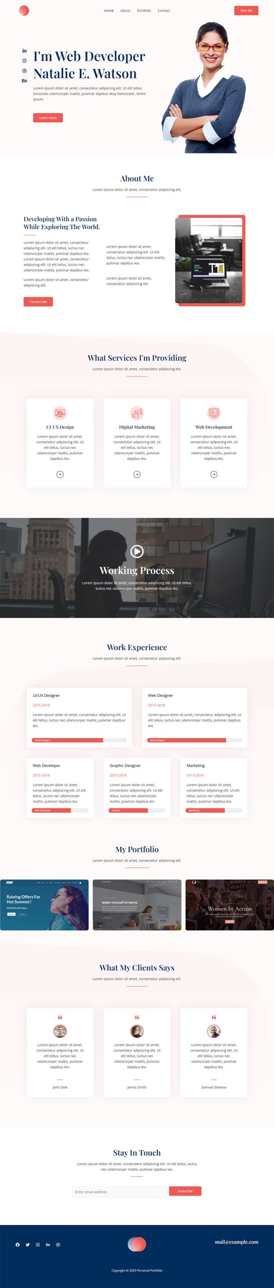 Personal Portfolio - Website template designed to grab attention