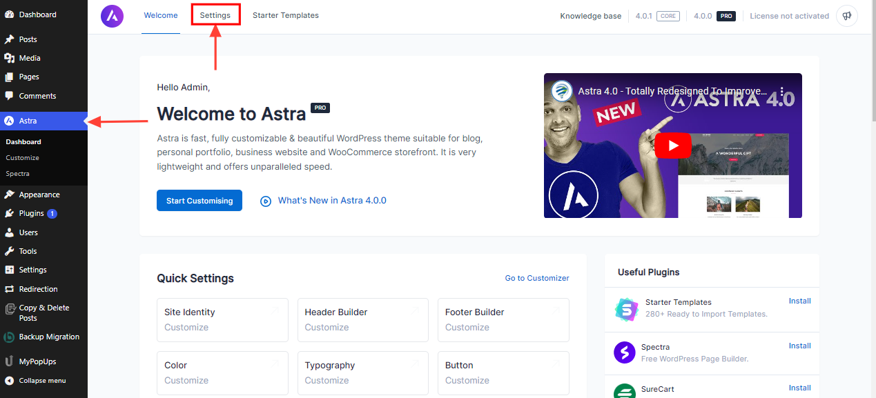 How To Import Export Astra Customizer Settings