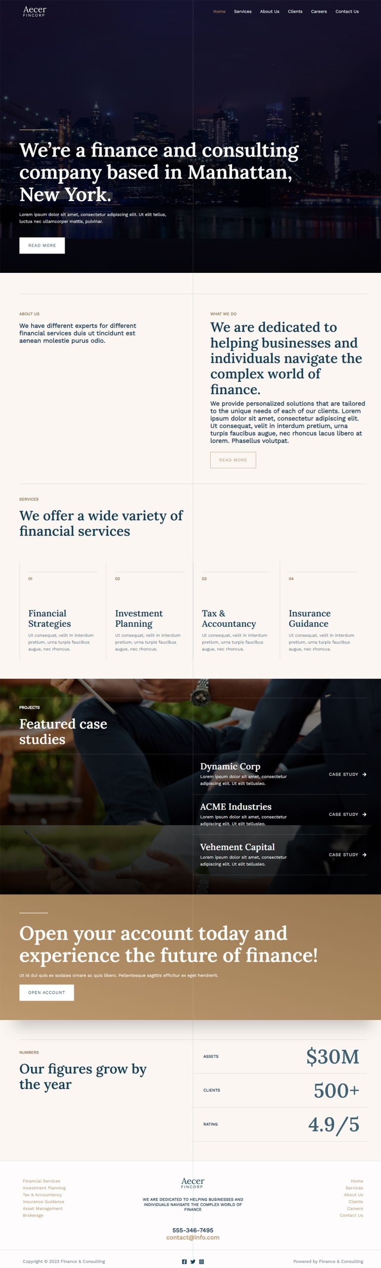 Finance & Consulting Website Template to Make a Bold Impression