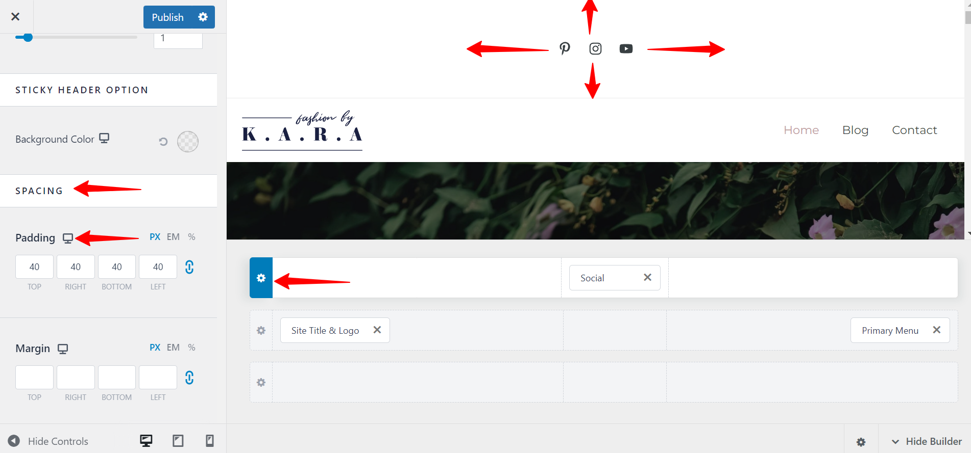 How to Manage Spacing in Headers Using Astra?