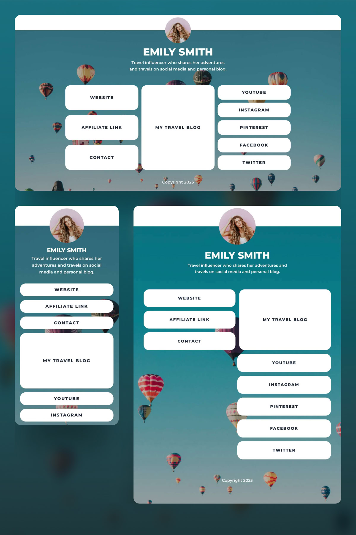 Free Link in Bio Website Template (Landing Page)