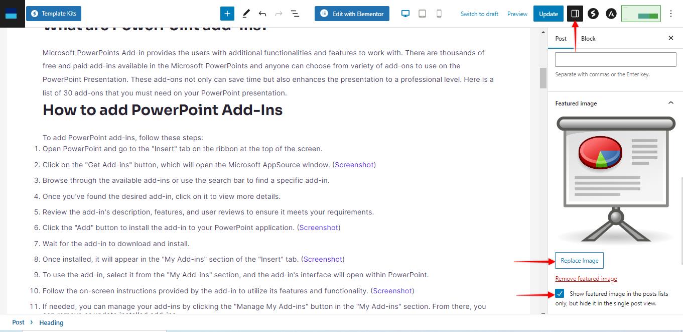 How to Disable or Change the Position of the Featured Image?