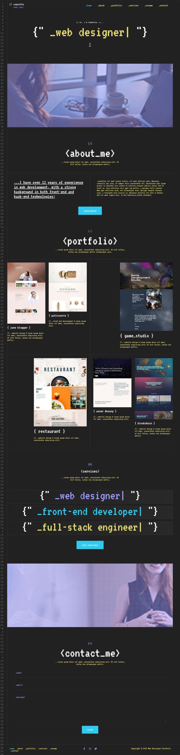 Web Developer Portfolio Template: To Showcase Coding Skills