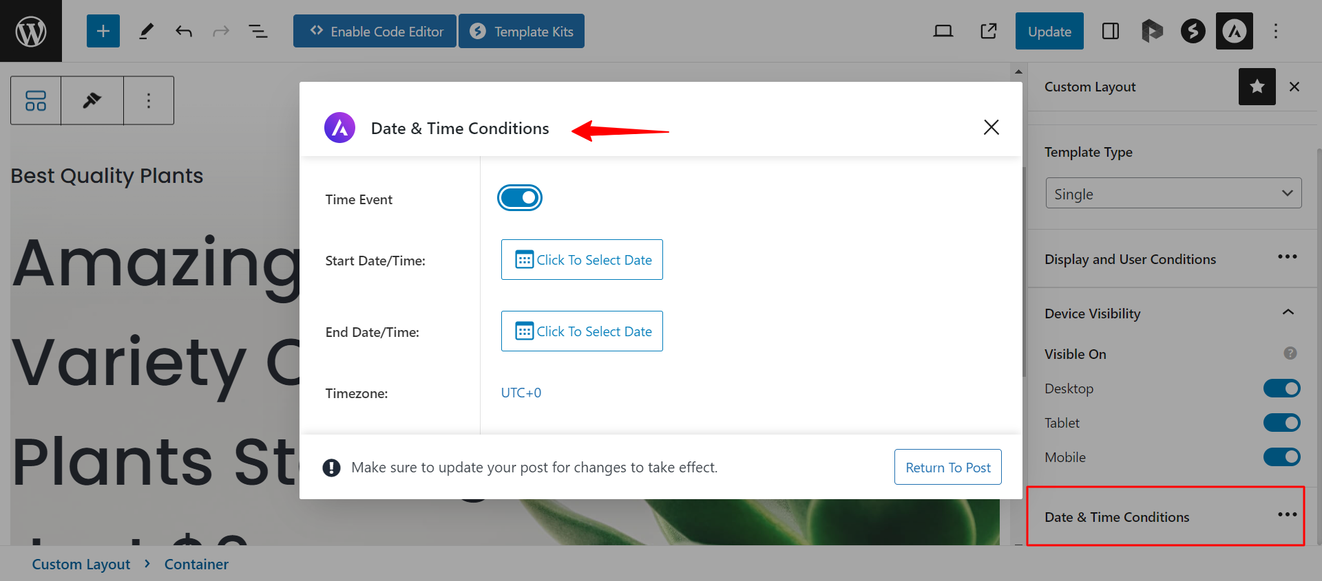 Custom Template in Astra