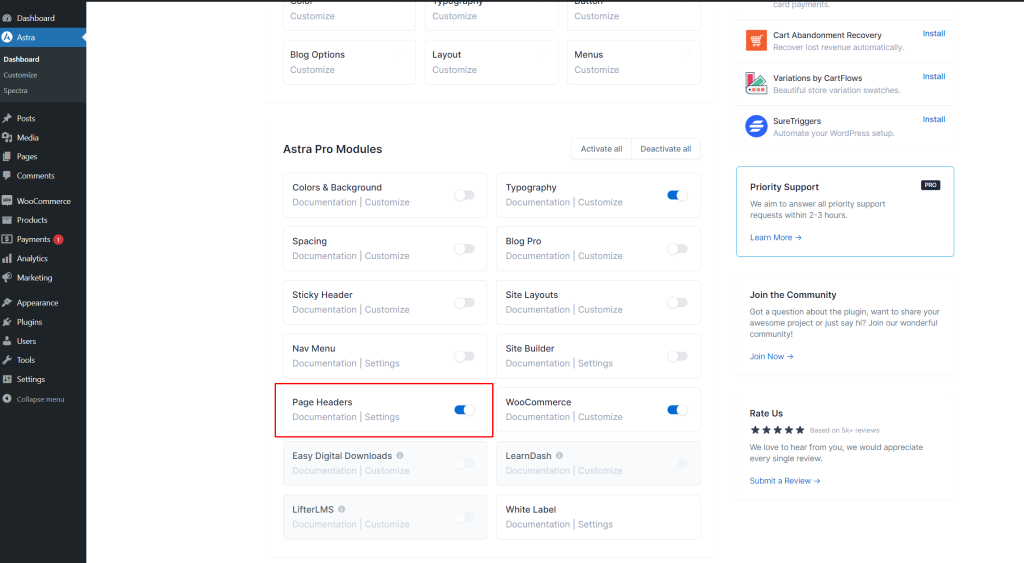 How to Show Separate Menus on Different Pages