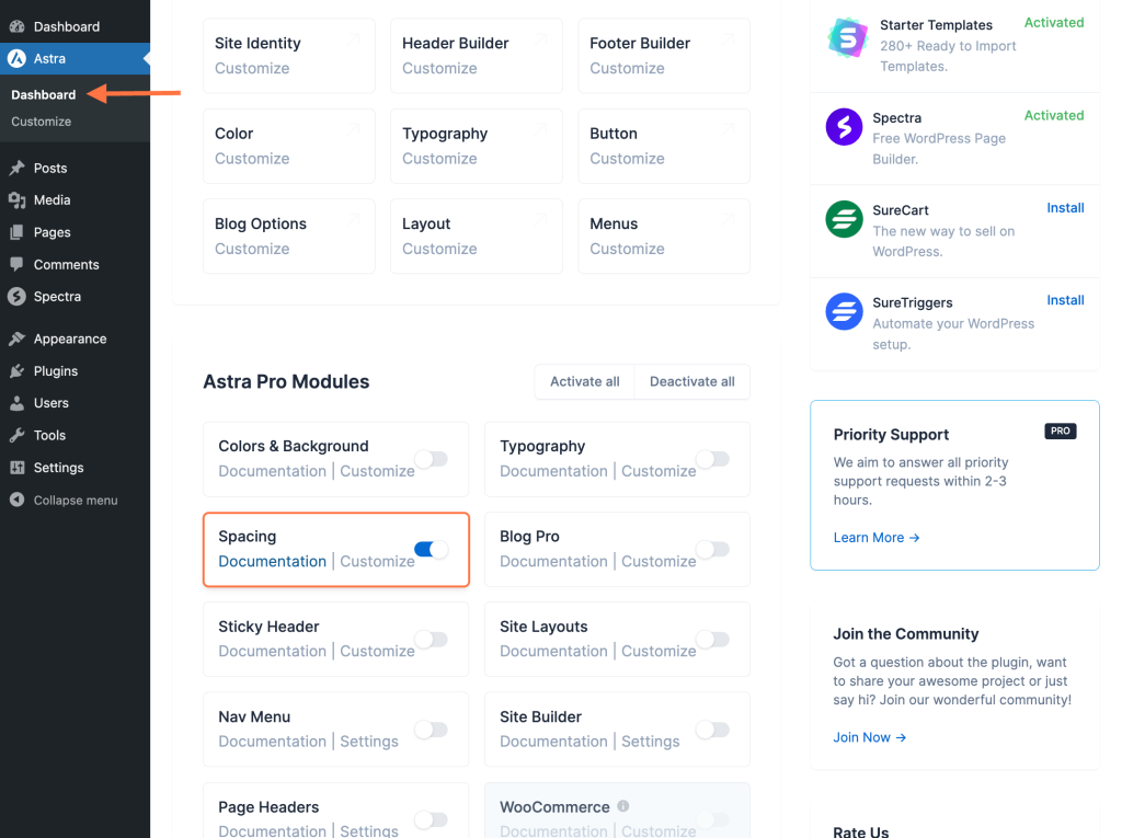 How to Manage Paragraph Margins In Astra