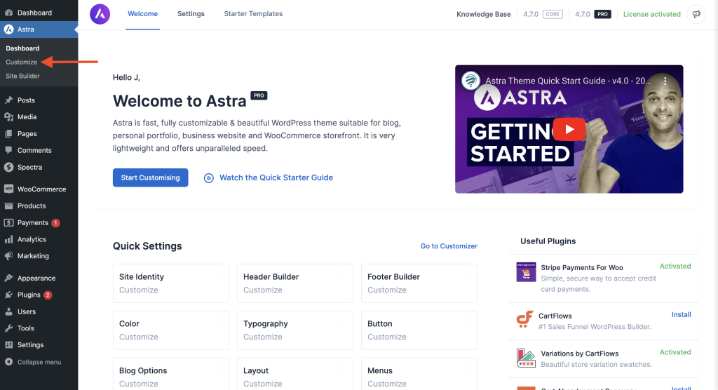 How to Add Scroll to Top Button Using Astra?