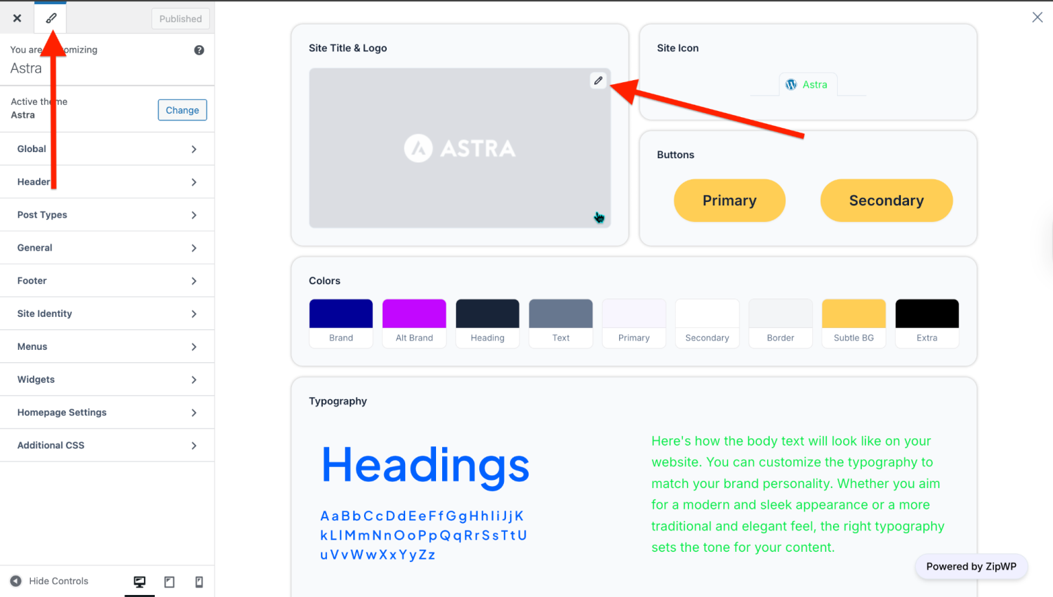 Getting Started with the Astra Customizer